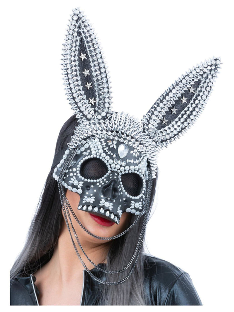 Fever Jewelled Skeleton Bunny Mask - Fever Collection